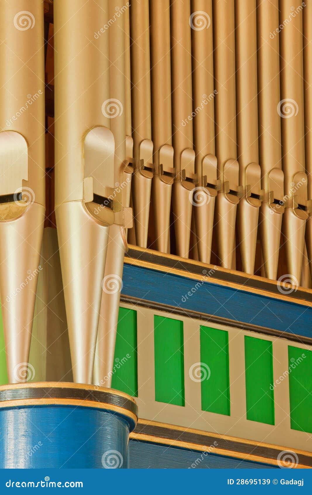 Organ pipes stock image. Image of diapason, melody, shape - 28695139