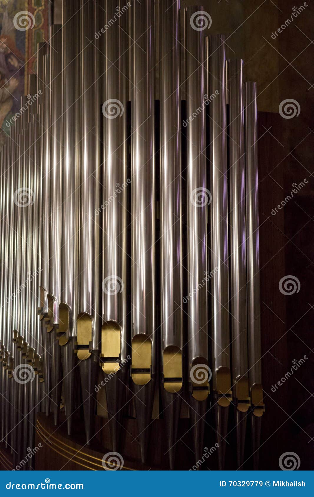 Organ pipes close up stock image. Image of historic, vintage - 70329779