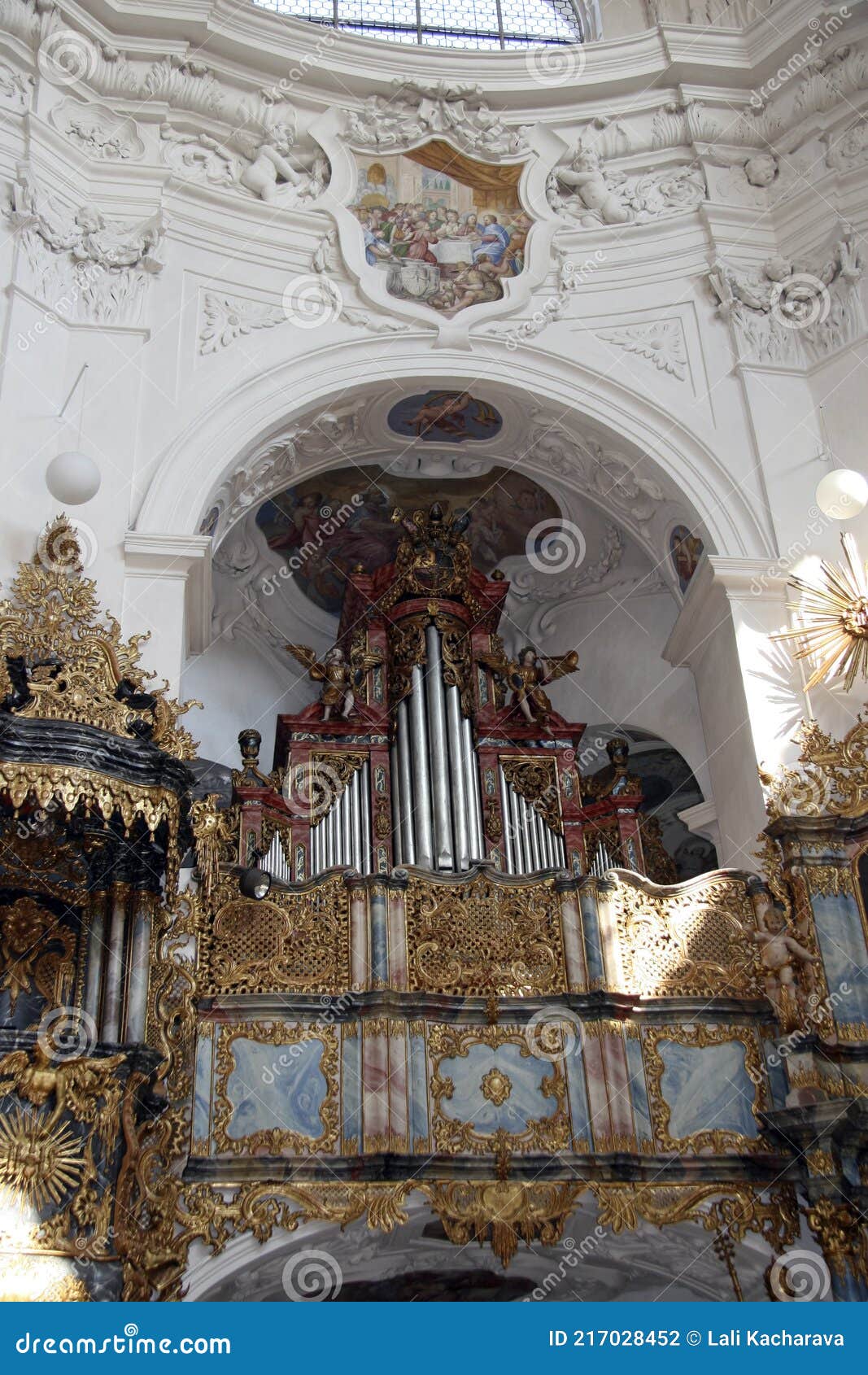 Organ stock photo. Image of gilding, decoration, architecture - 217028452