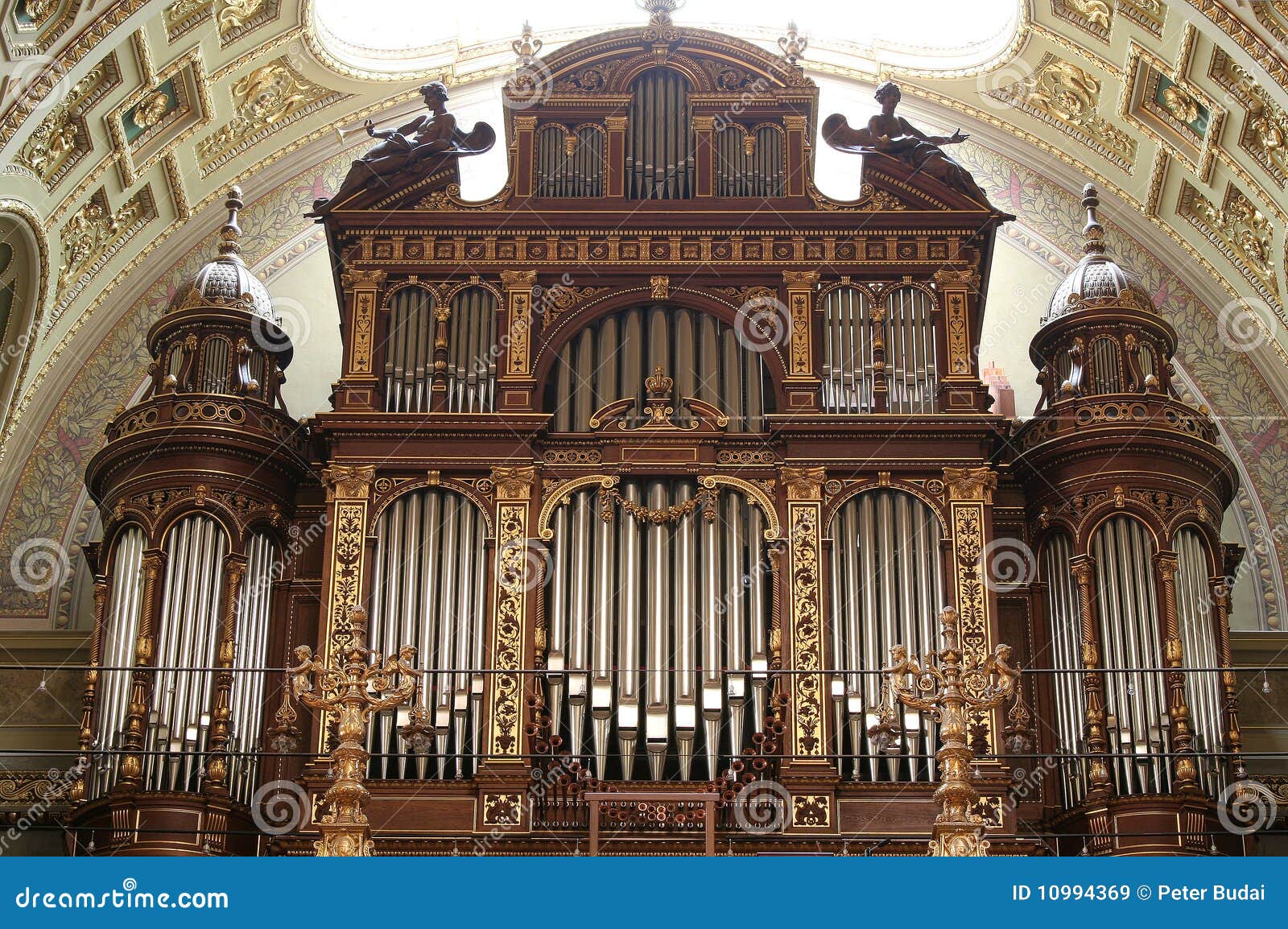 Organ of St. Istvan Basilica, Budapest Stock Image - Image of music ...