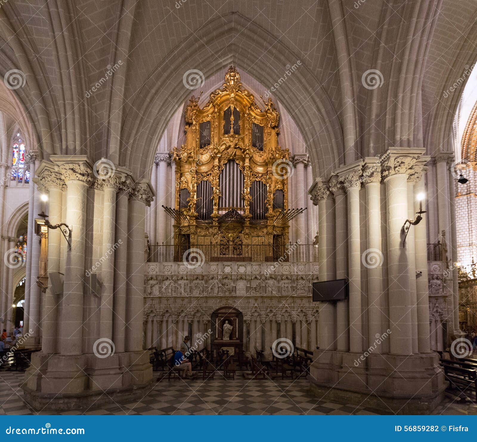 Organ of Toledo Cathedral, Spain Editorial Photography - Image of ...