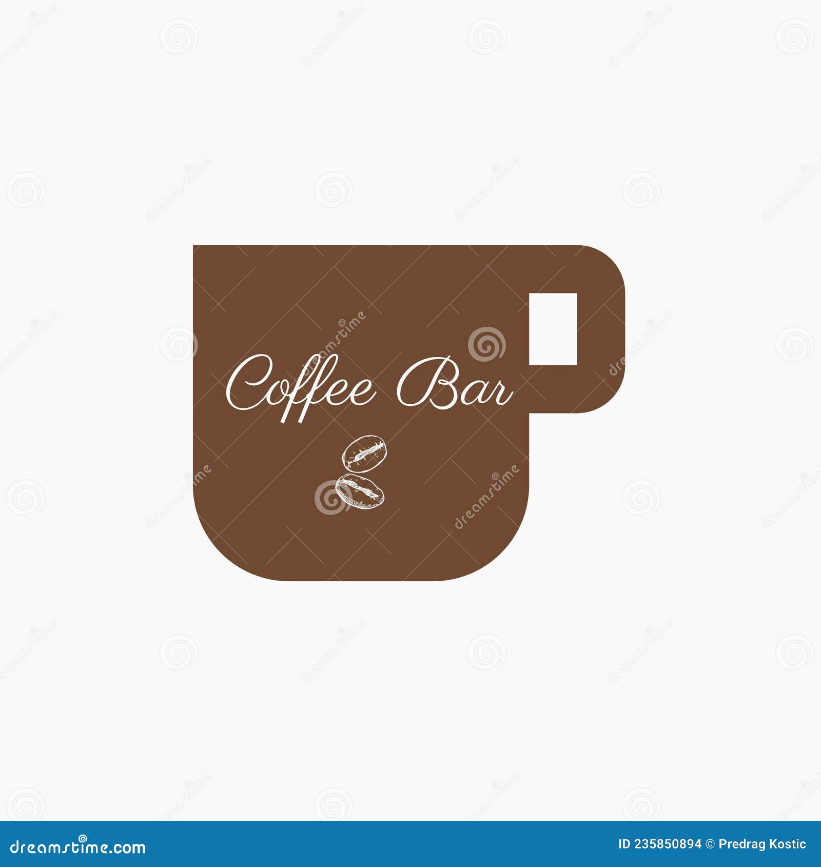 Coffee bar icon stock illustration. Illustration of abstract - 235850894
