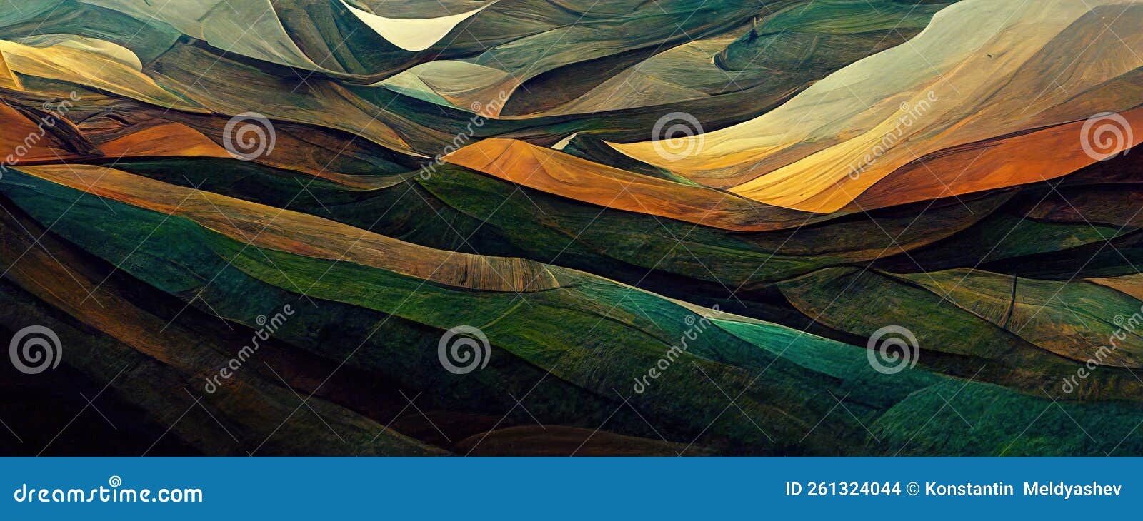 Organic Abstract Panorama Illustration Art Stock Photo - Image of ...