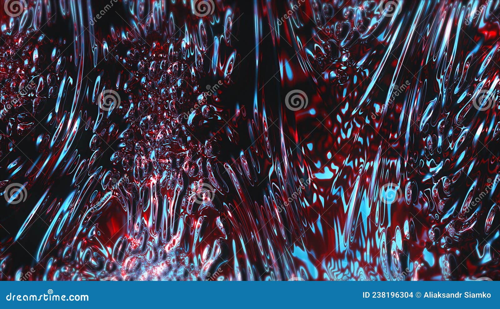Organic Alien Water Surface. 3d Rendering Background Stock Illustration ...