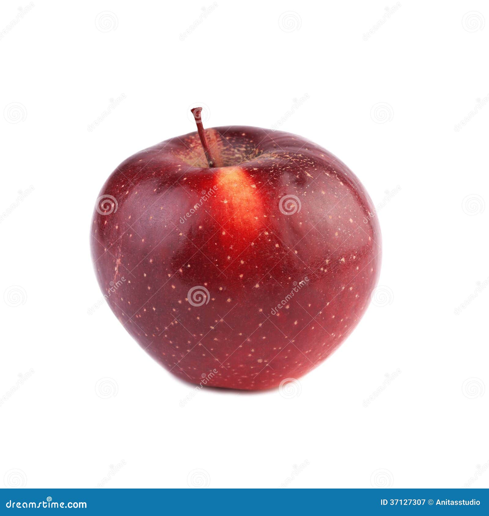 Organic Apple Isolated on White Stock Image - Image of glossy, studio ...