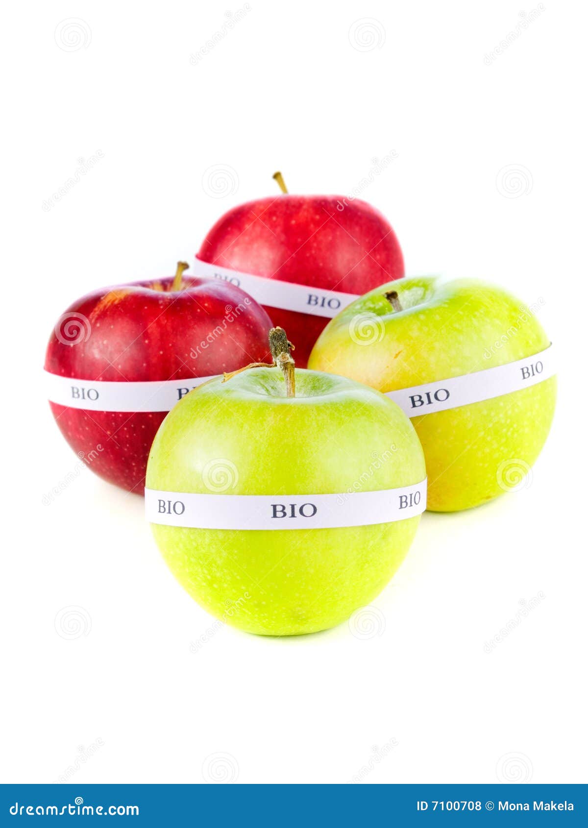 Organic apples stock photo. Image of white, labeling, label - 7100708