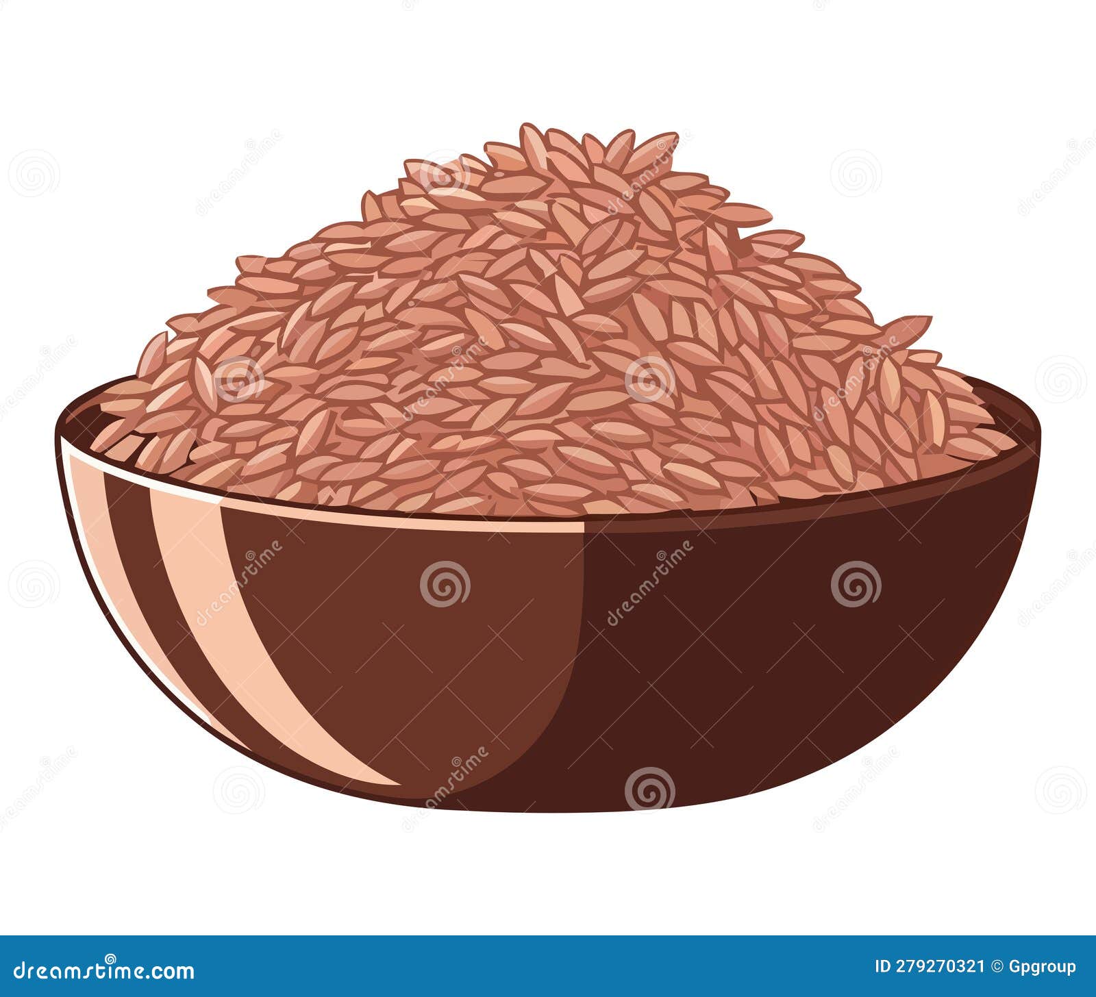 Organic basmati rice stock vector. Illustration of gourmet - 279270321