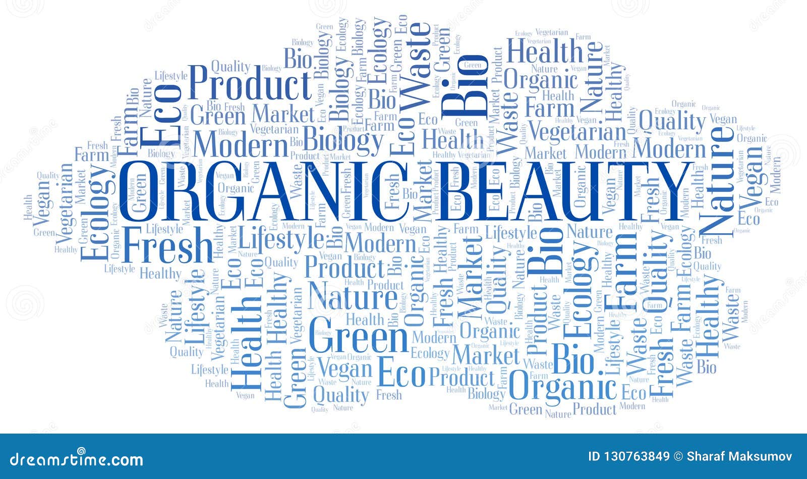 Organic Beauty word cloud. stock illustration. Illustration of greeting ...