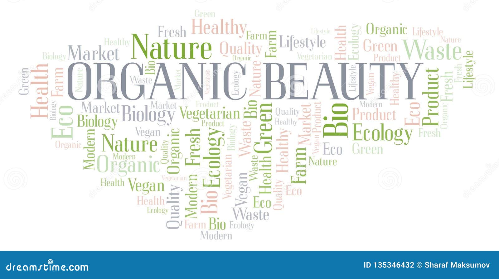 Organic Beauty word cloud stock illustration. Illustration of isolated ...