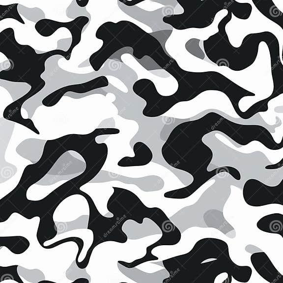Organic Black and White Camo Pattern with Scoutcore Aesthetics Stock ...
