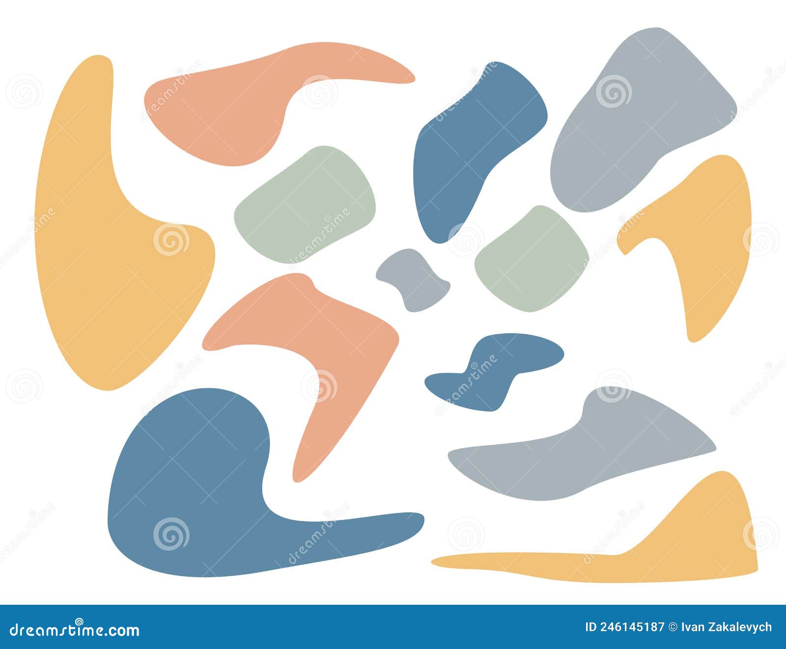 Organic Blobs Colored Shape Icon. Random Abstract Symbol. Sign Bubble ...