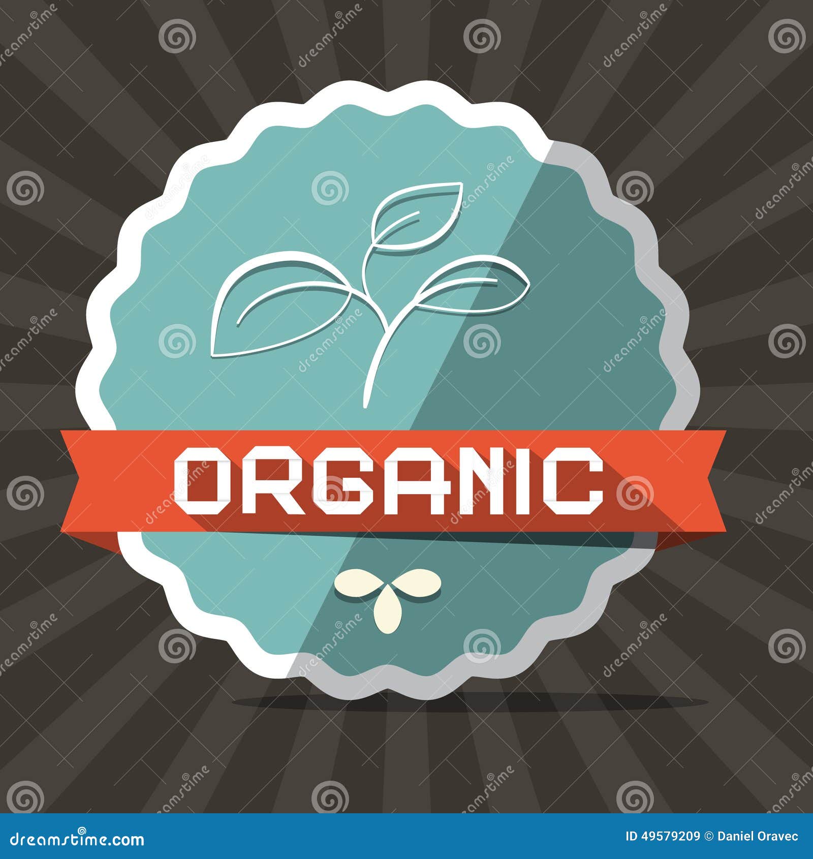 Organic Blue Retro Vector Label Stock Vector - Illustration of food ...