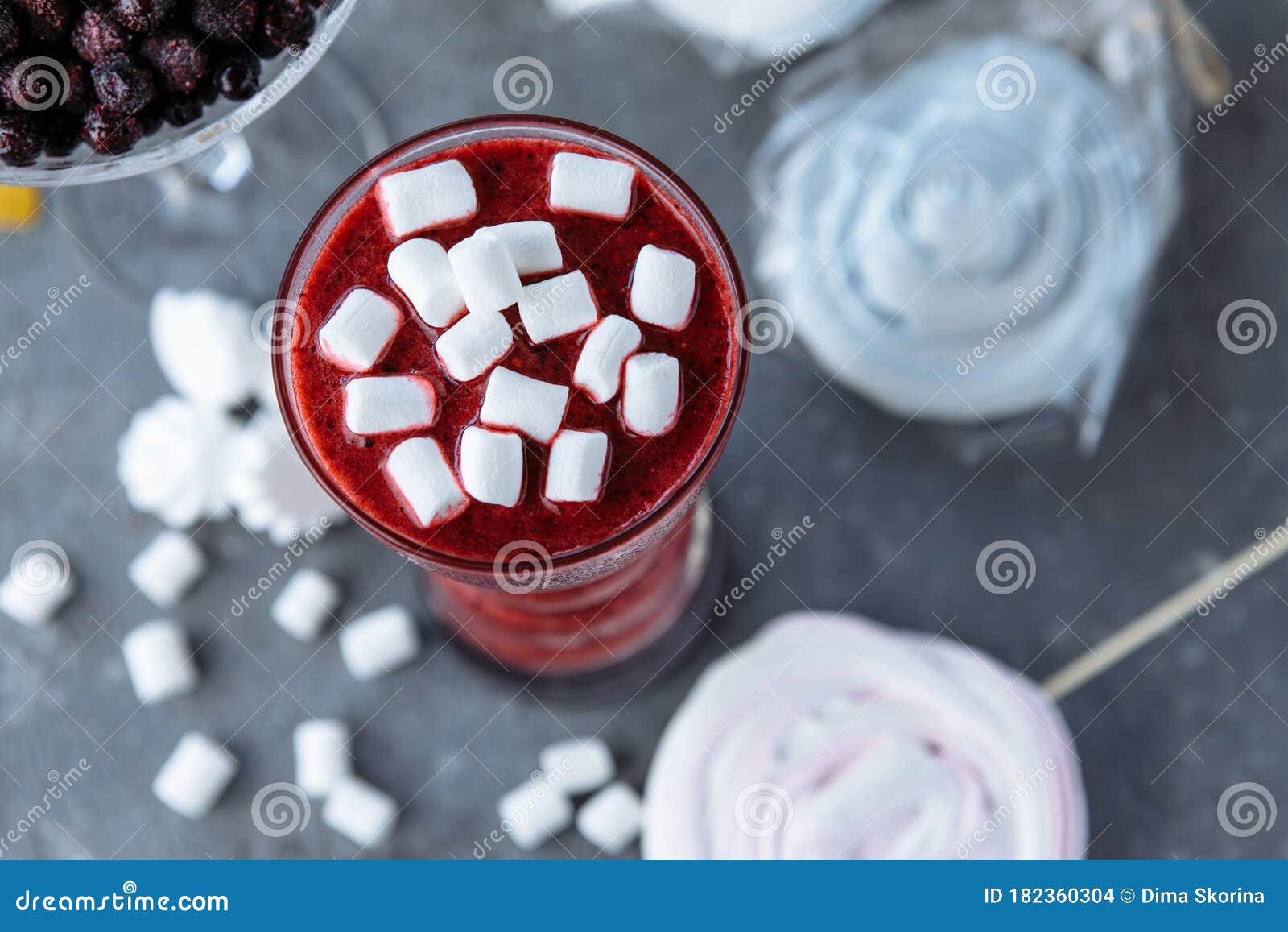 Organic Blueberry Smoothy Made with Fresh Ingredients Stock Photo ...