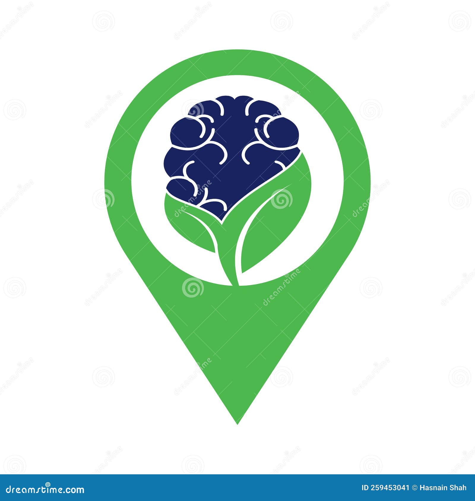 Organic Brain Logo Vector Design. Stock Vector - Illustration of human ...