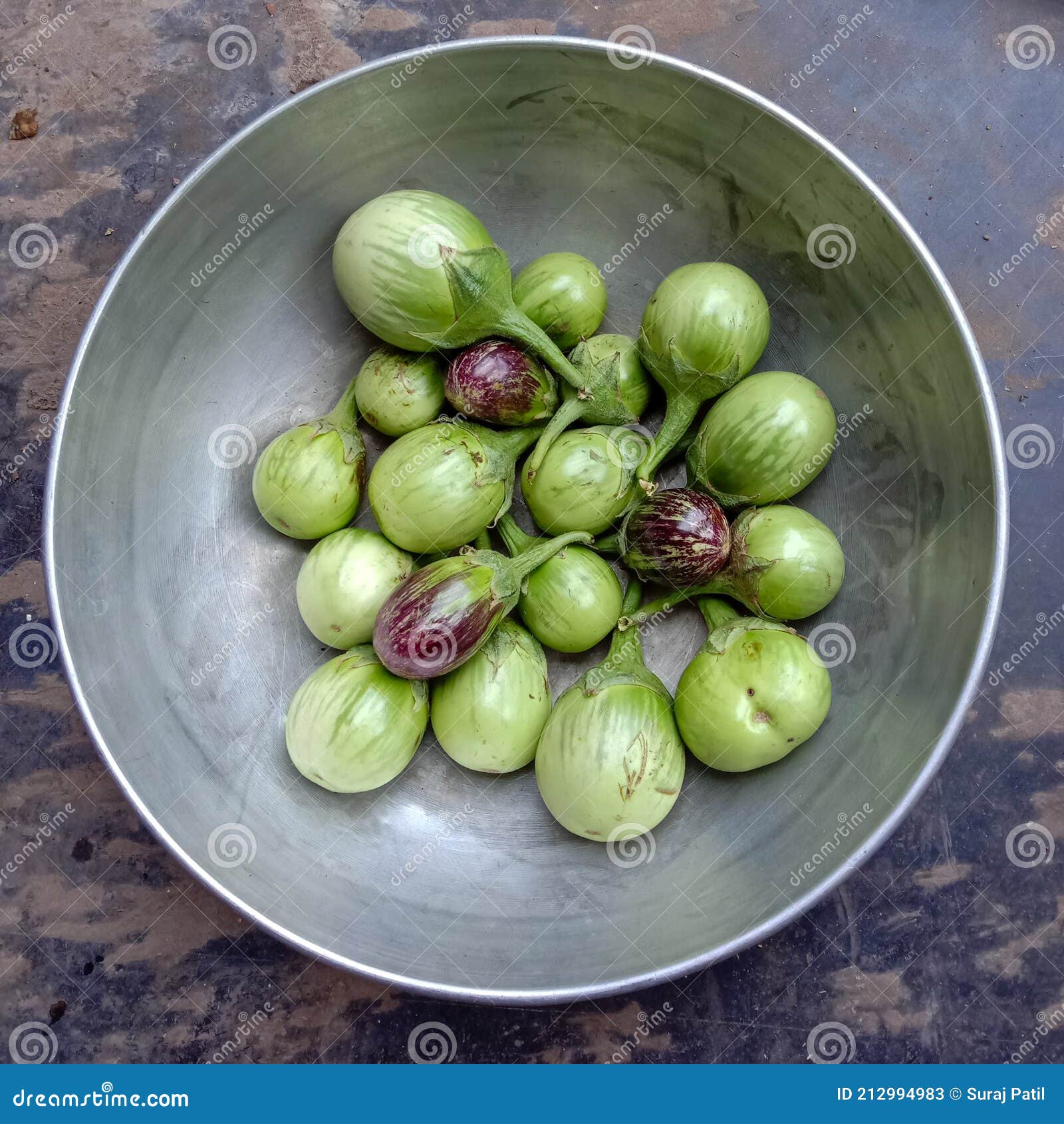 Organic brinjals stock image. Image of vegetable, plant - 212994983