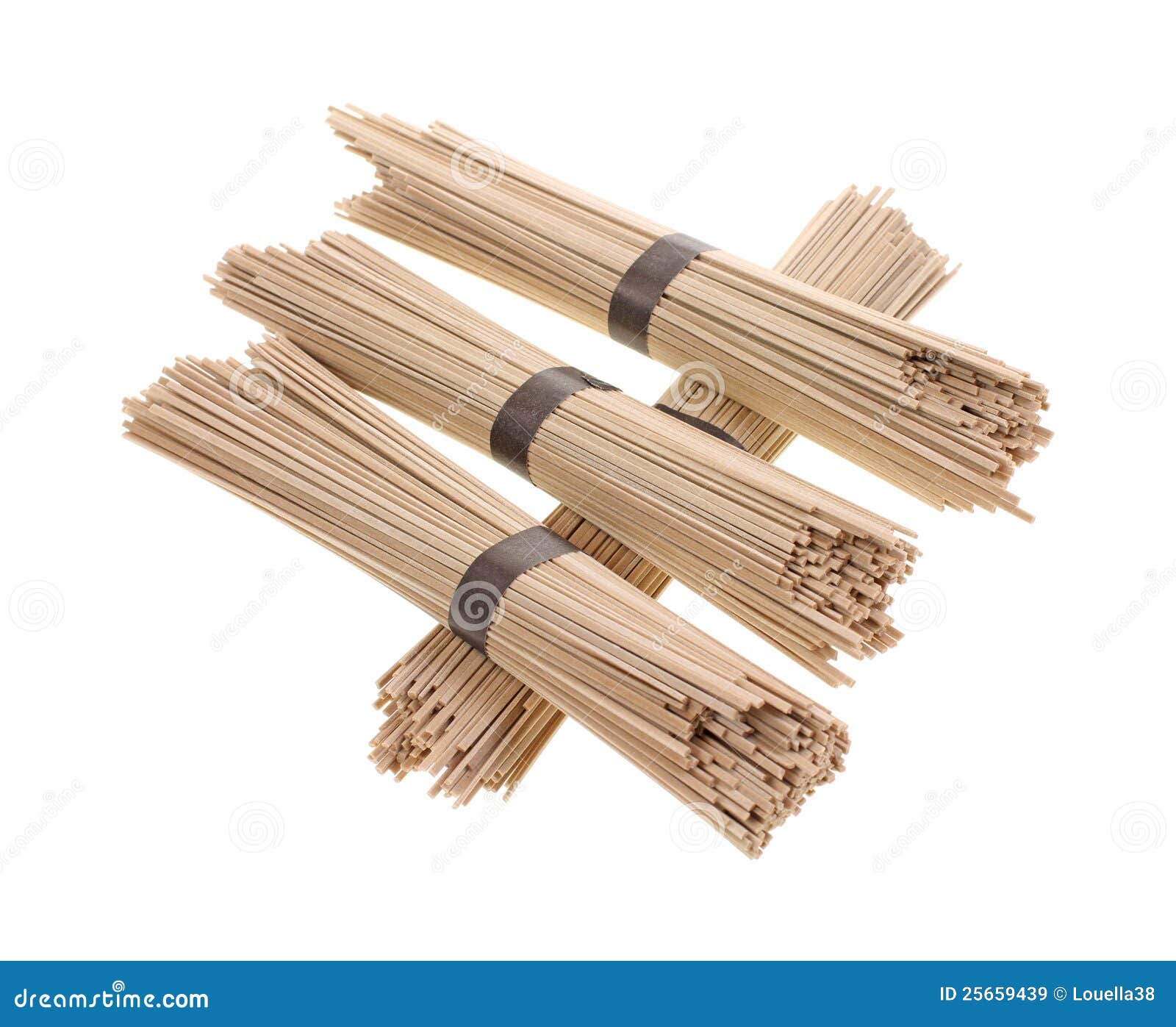 Organic Buckwheat Noodles Stacked Stock Image - Image of white ...