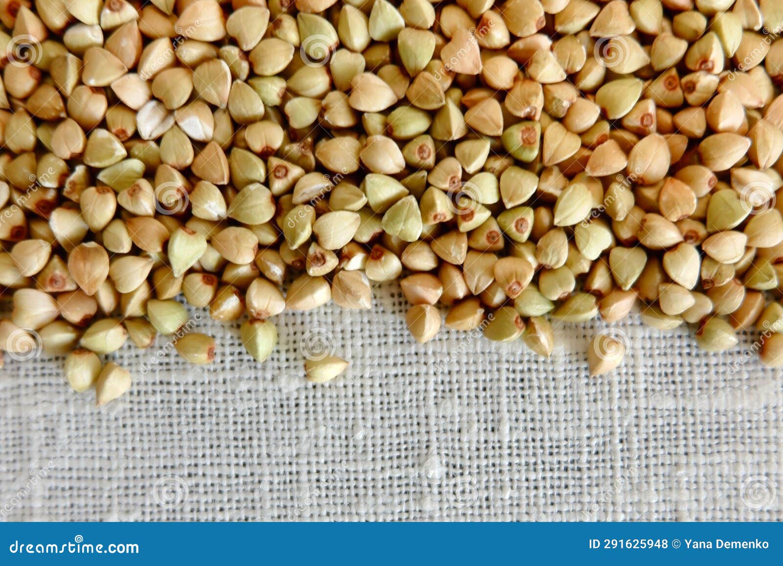 Organic Buckwheat Seeds on White Rustic Fabric Stock Photo - Image of ...