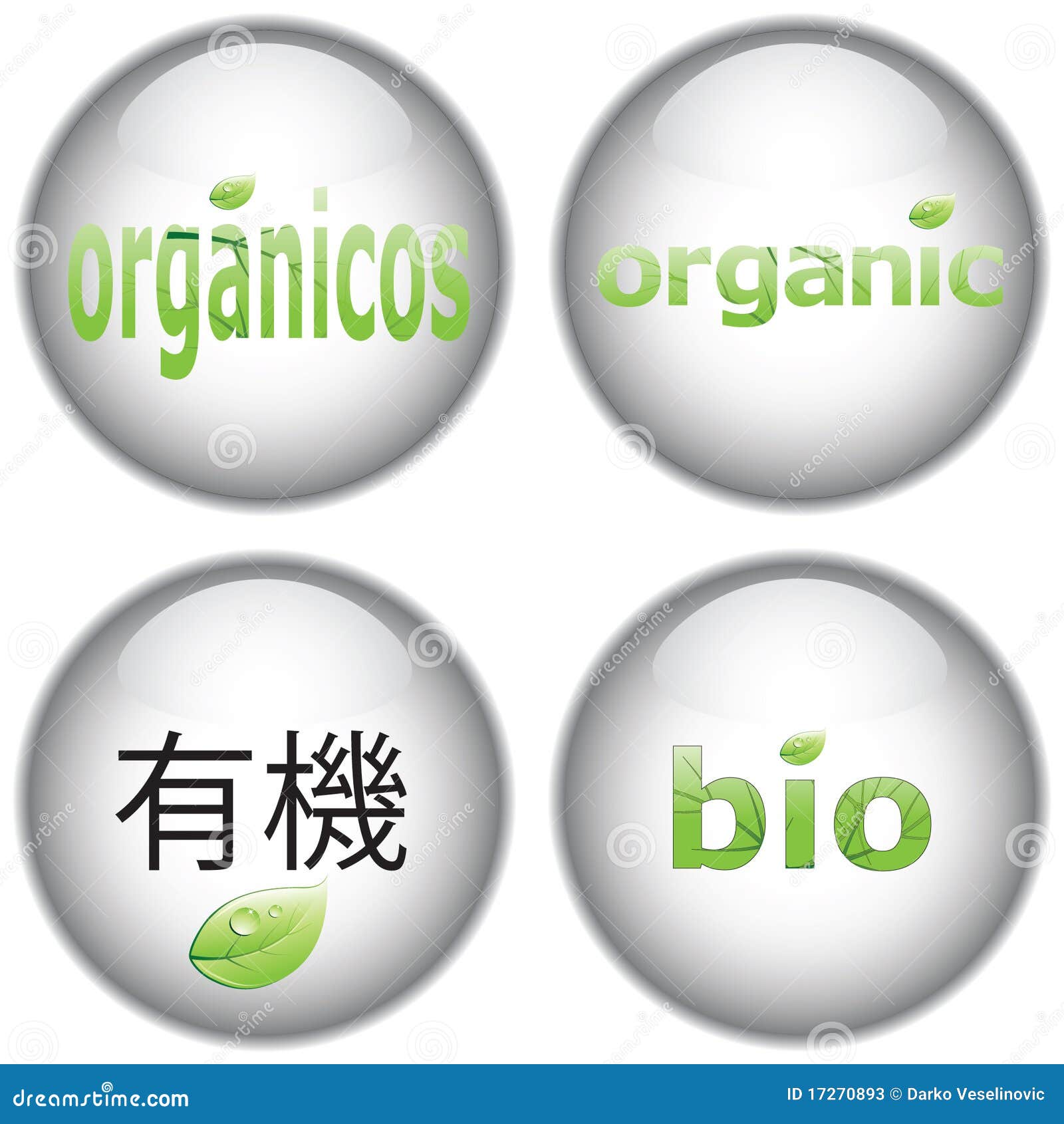 Organic buttons stock vector. Illustration of decoration - 17270893