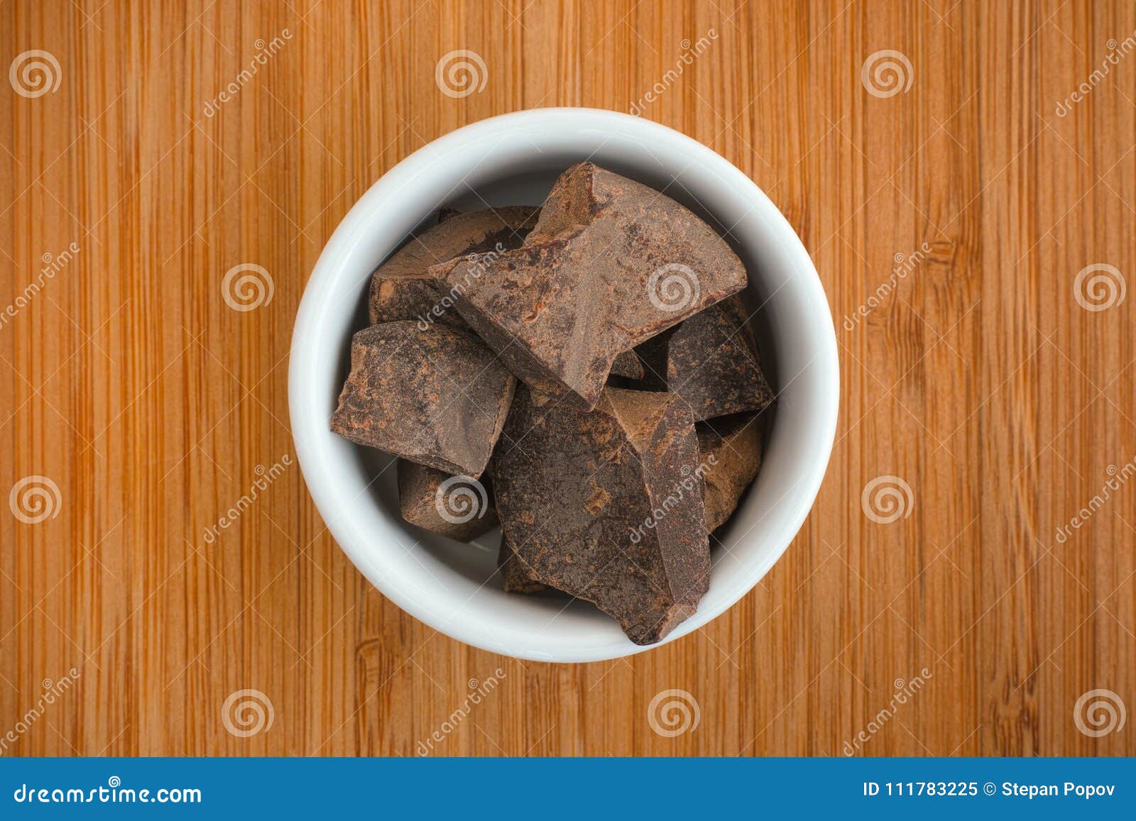 Organic Cacao Paste in a Bowl on a Wooden Background Stock Image ...