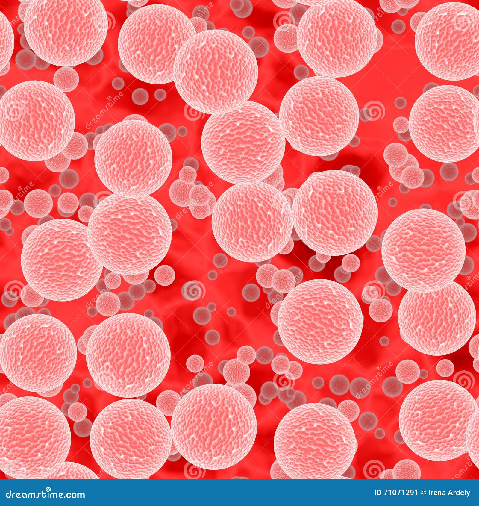 Organic Cells Seamless Pattern Texture Red Background Stock ...