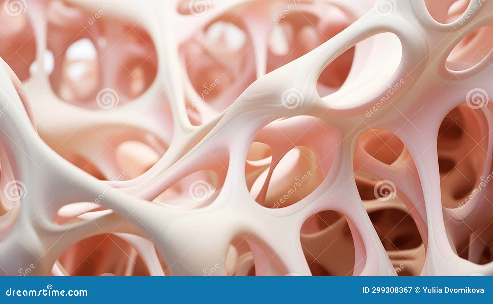 Organic Cellular Structure Osteons Matrix. Futuristic Bio Cement Stock ...