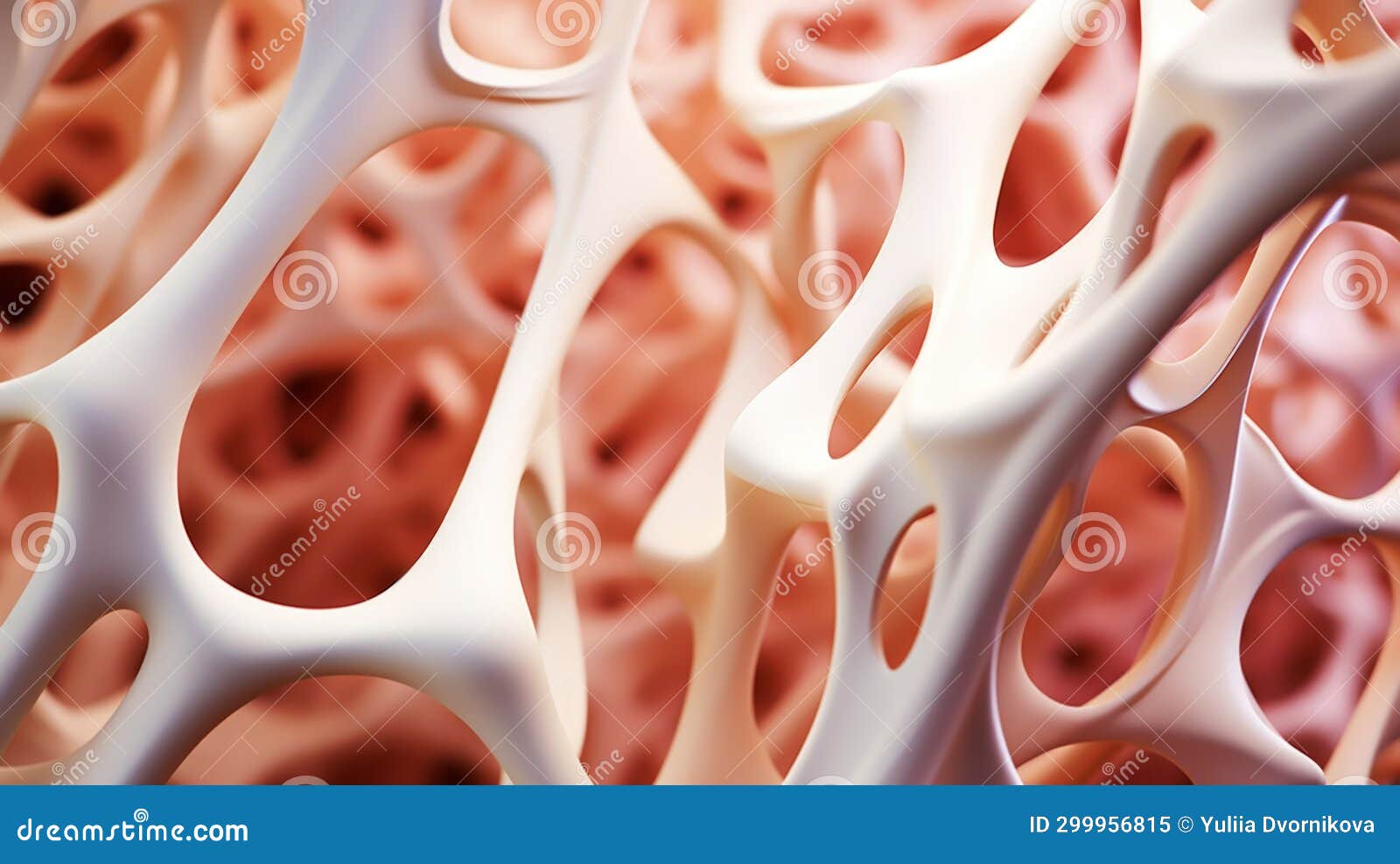 Organic Cellular Structure Osteons Matrix. Futuristic Bio Cement Stock ...