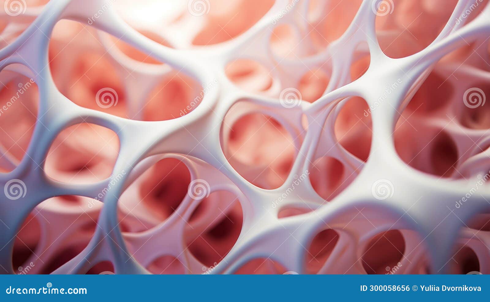 Organic Cellular Structure Osteons Matrix. Futuristic Bio Cement Stock ...