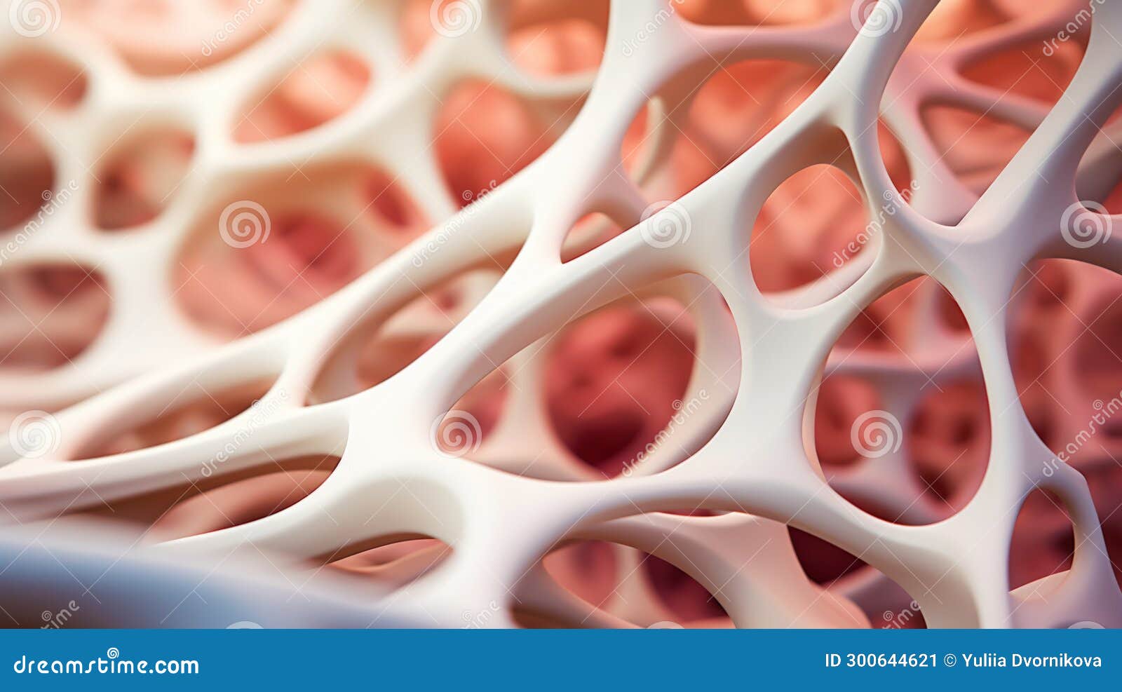 Organic Cellular Structure Osteons Matrix. Futuristic Bio Cement Stock ...