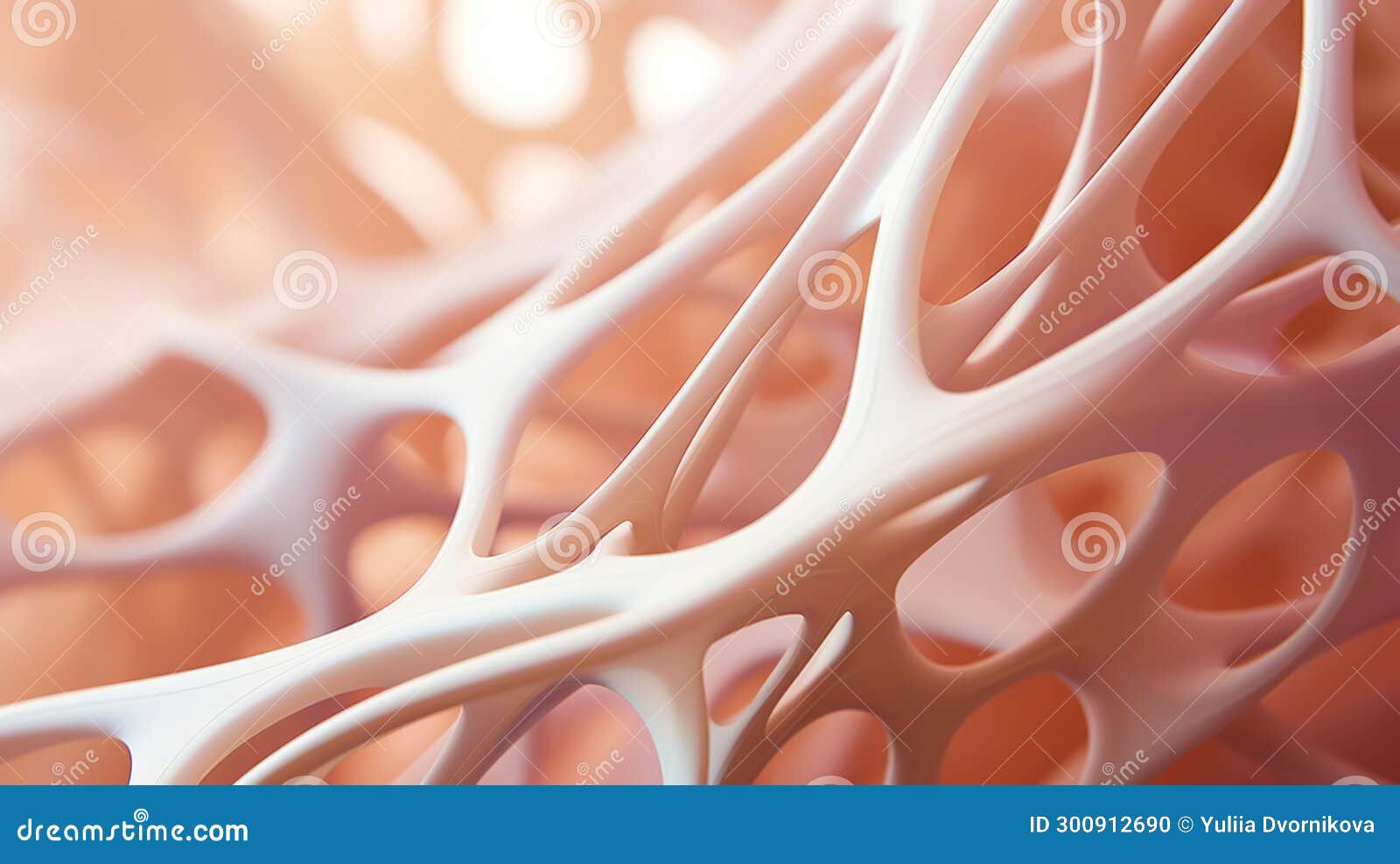 Organic Cellular Structure Osteons Matrix. Futuristic Bio Cement Stock ...
