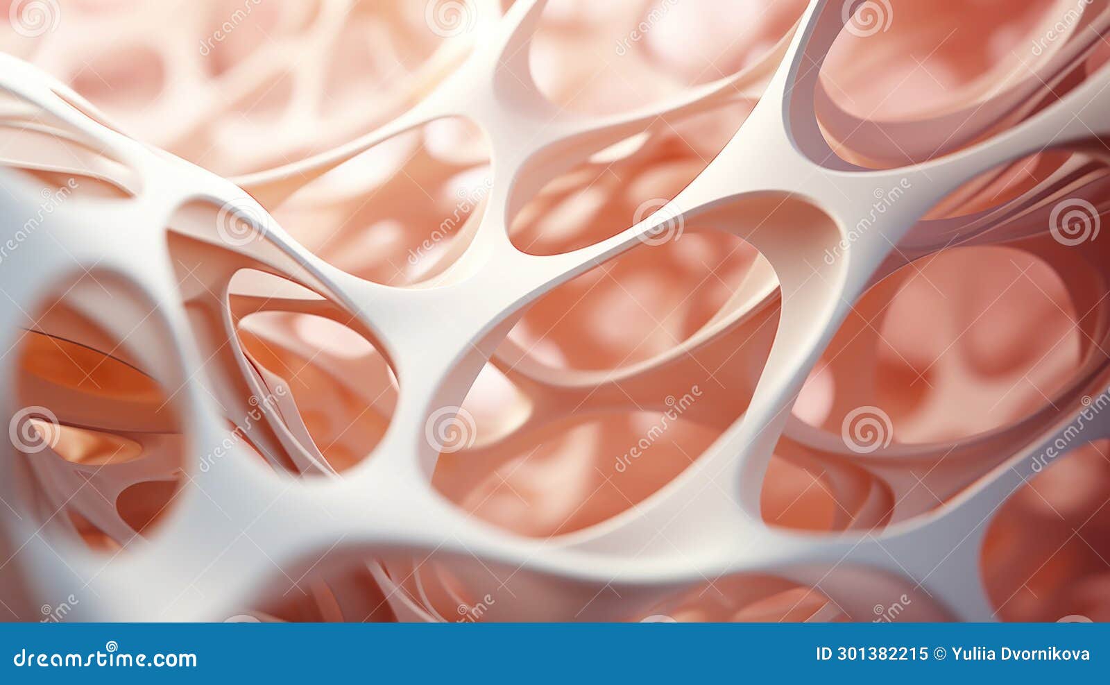 Organic Cellular Structure Osteons Matrix. Futuristic Bio Cement Stock ...