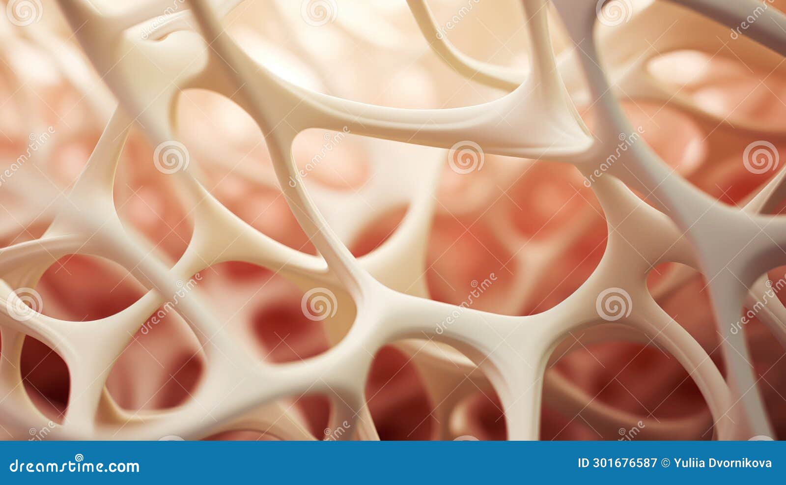 Organic Cellular Structure Osteons Matrix. Futuristic Bio Cement Stock ...