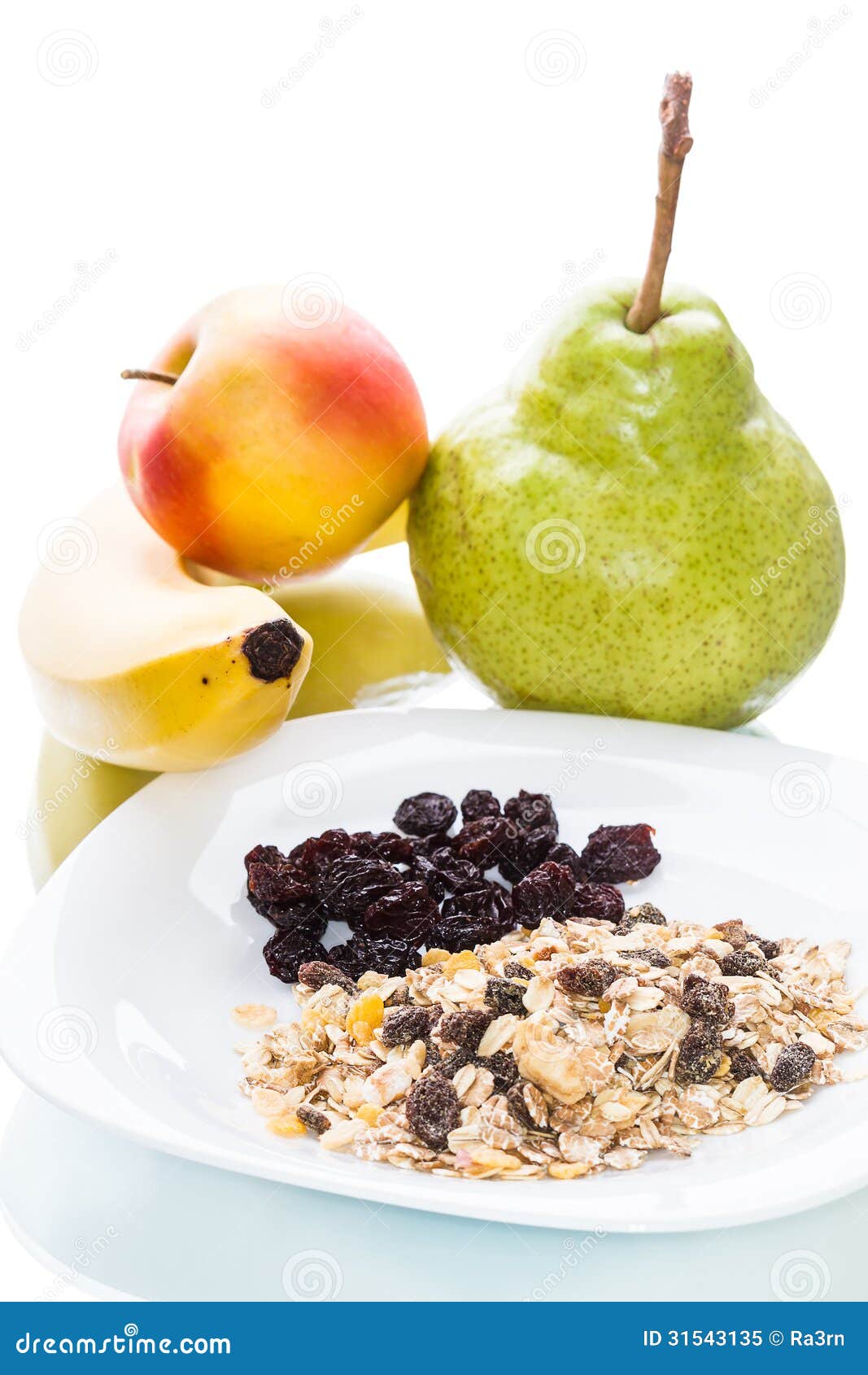 Organic Cereal with fruit stock image. Image of muesli - 31543135