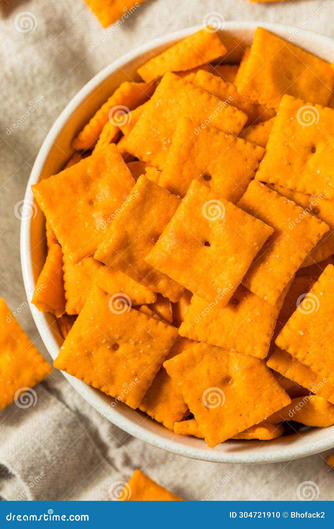 Organic Cheese Cracker Snacks Stock Photo - Image of stack, wheat: 304721910