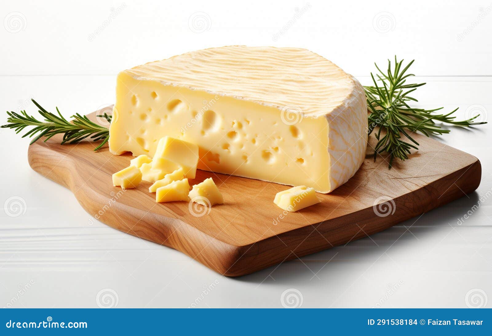 "Organic Cheese on a White Background GENERATIVE AI Stock Illustration ...