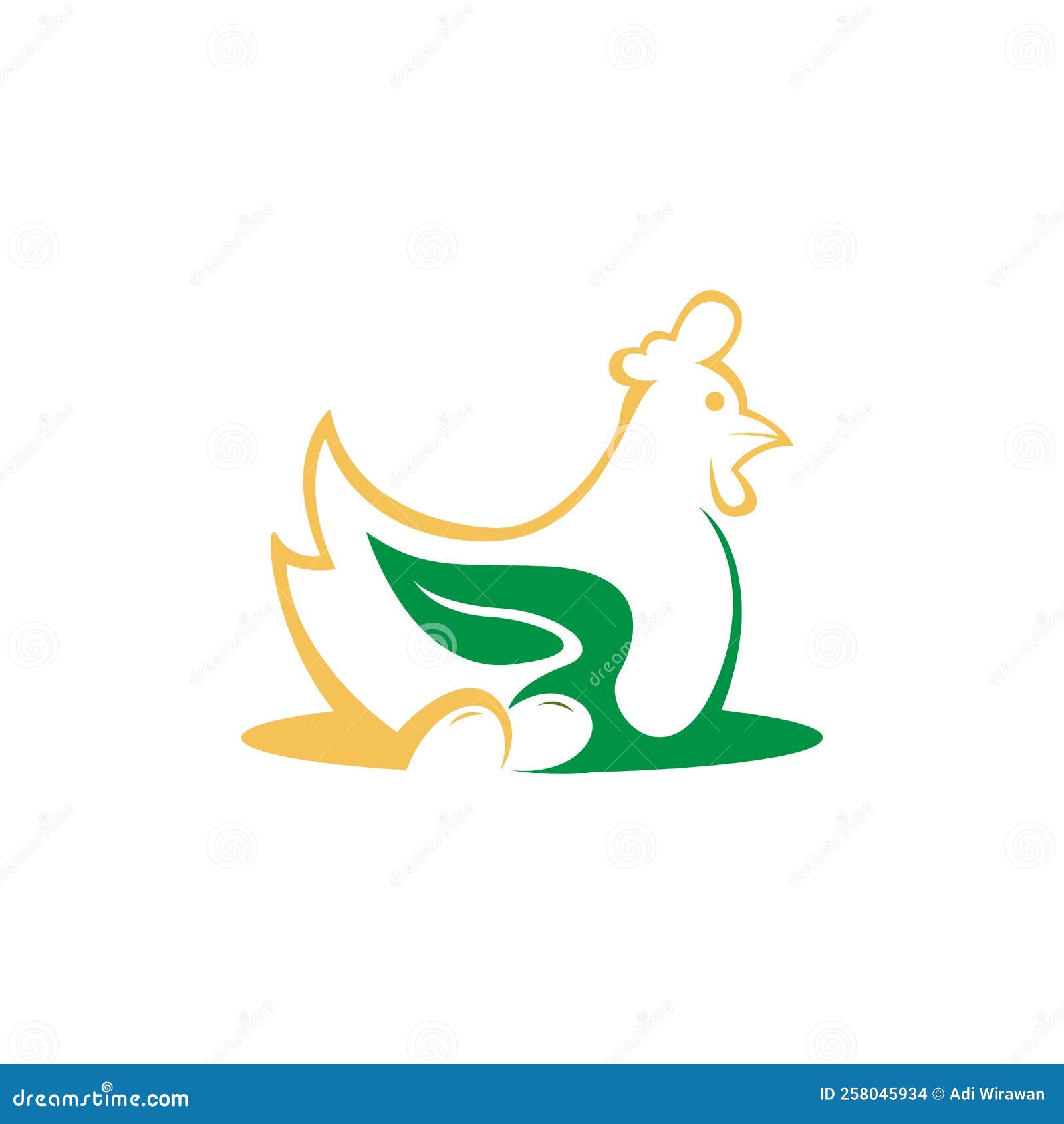 Organic Chicken Eco Logo Design Nature Concept Stock Vector ...