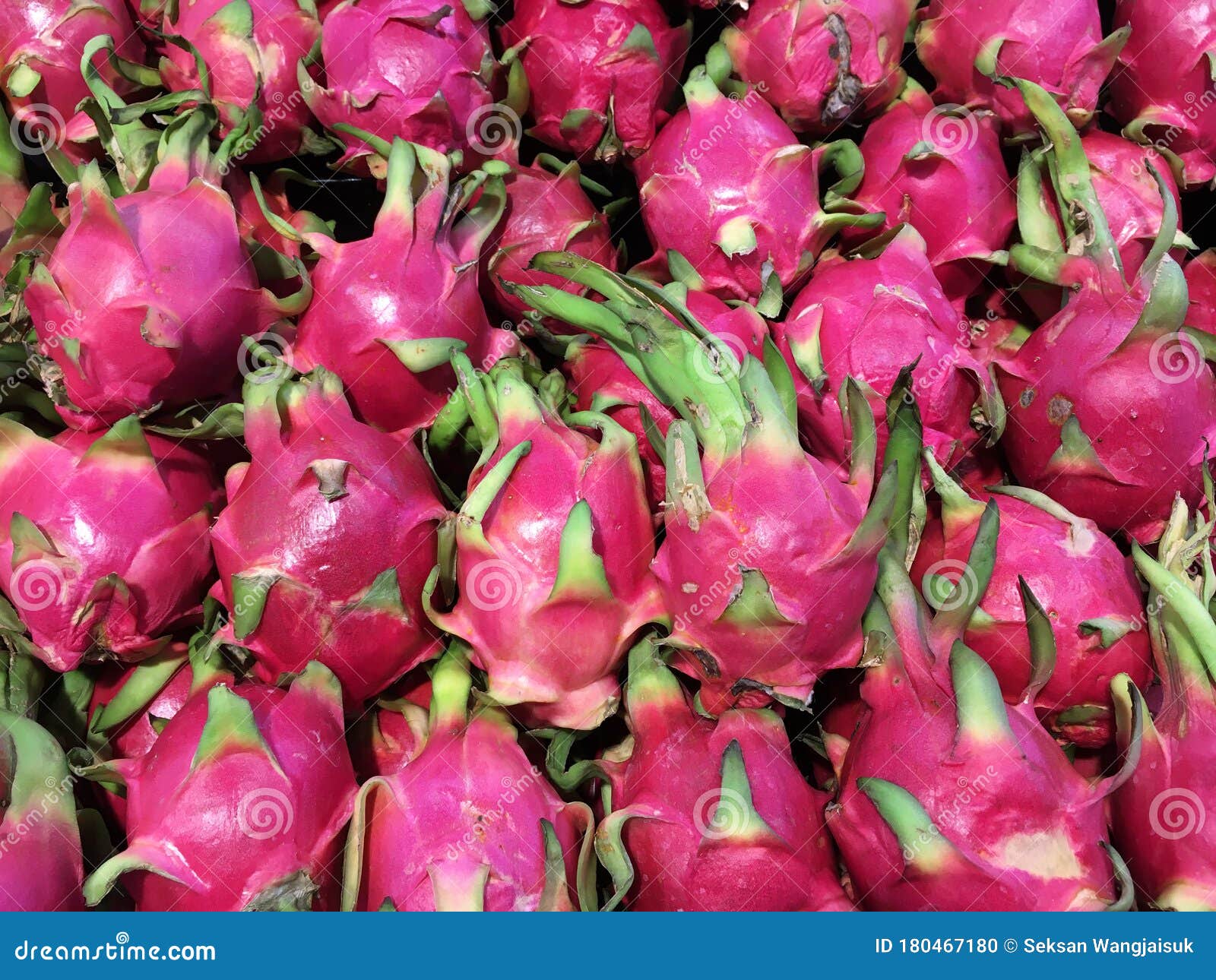 Organic Chinese Dragon Fruit in Supermarket Stock Photo - Image of ...