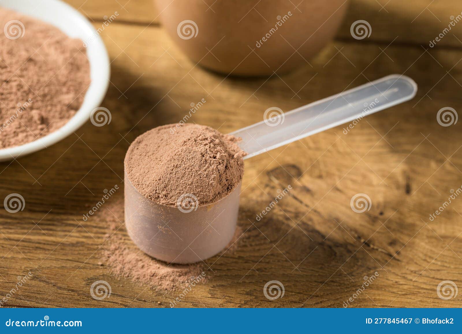 Organic Chocolate Whey Protein Powder Stock Image - Image of drink ...