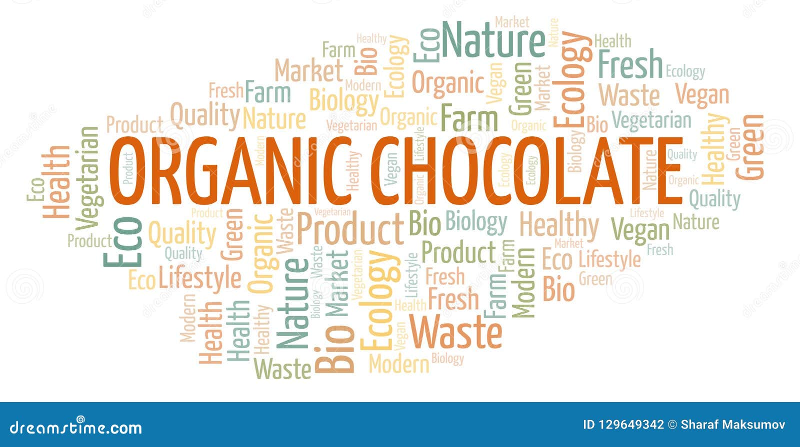 Organic Chocolate Word Cloud. Stock Illustration - Illustration of ...