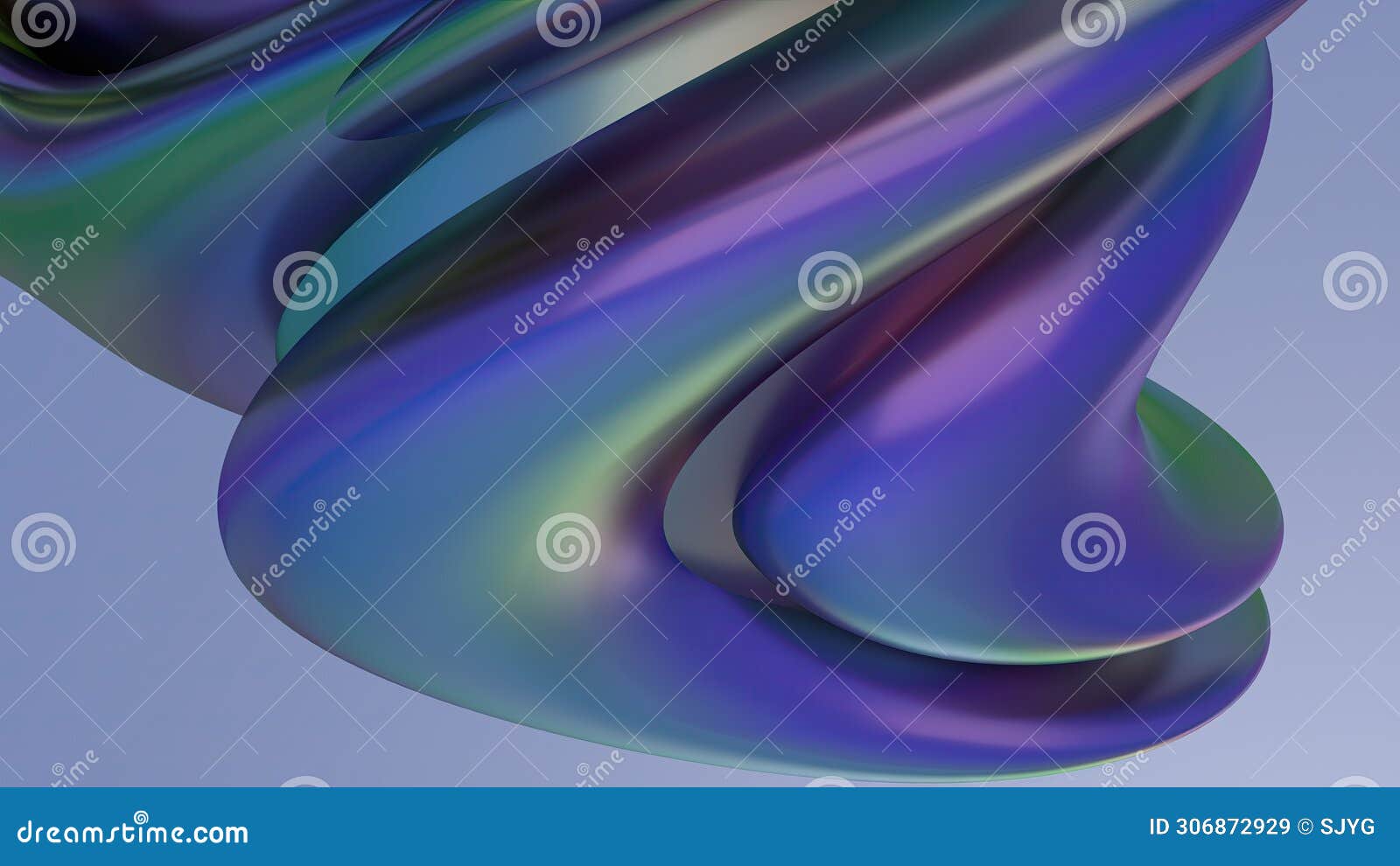 Organic Chrome Reflection Metal Geometry Impressionist Creature-like ...