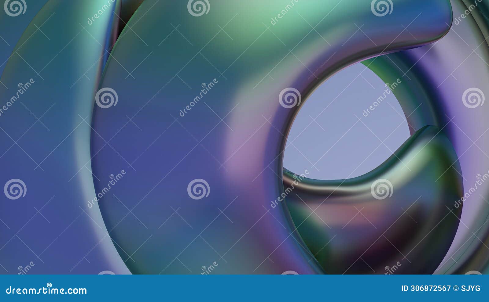 Organic Chrome Reflection Metal Geometry Impressionistic Contemporary ...