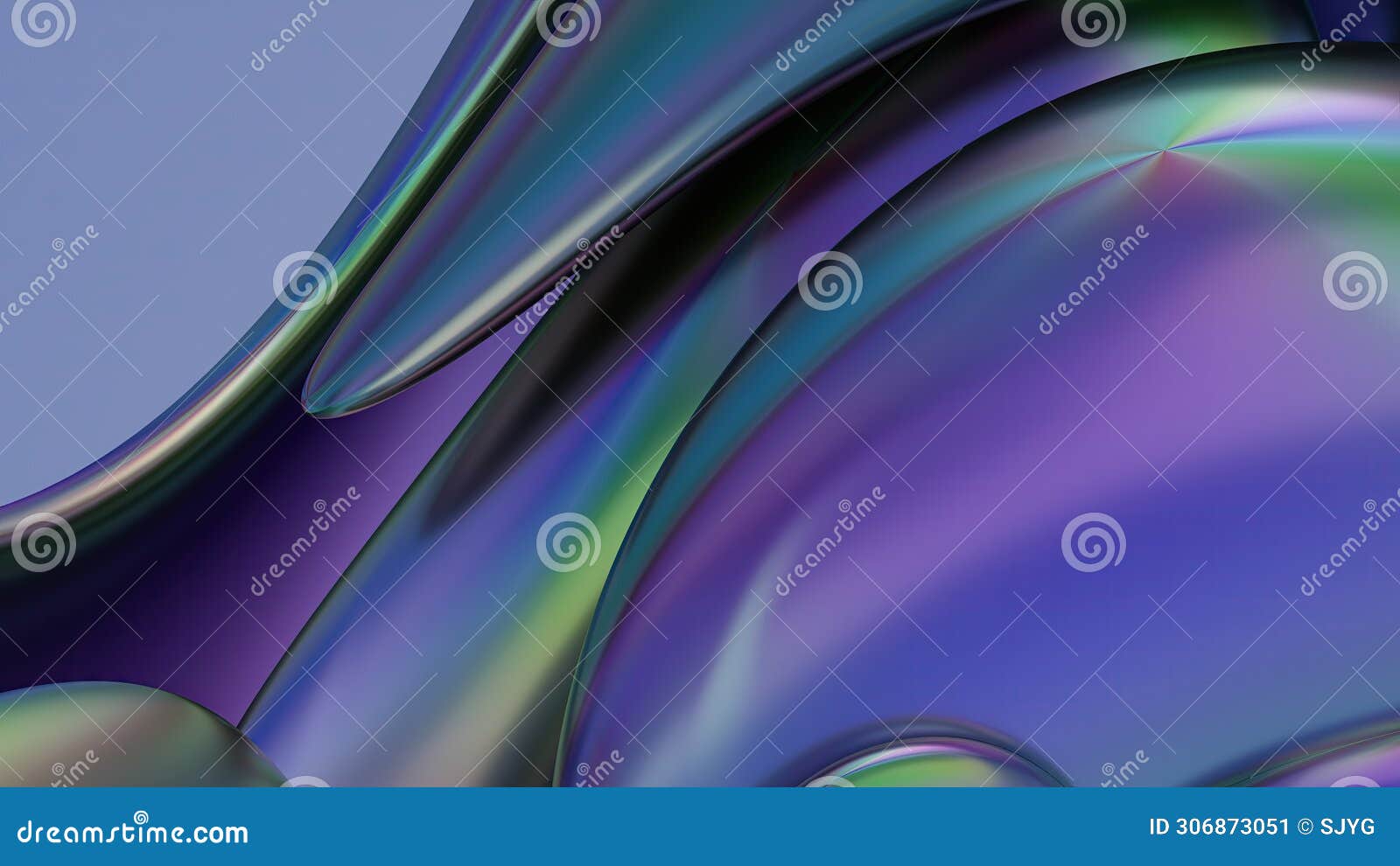 Organic Chrome Reflections Metal Geometry Impressionistic Liquid ...