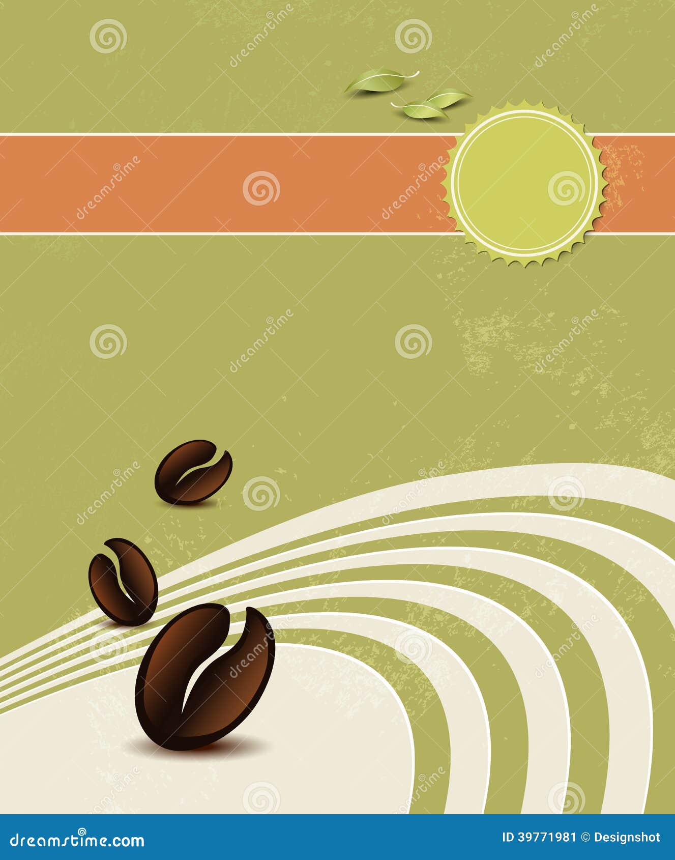 Organic coffee background stock vector. Illustration of grunge - 39771981
