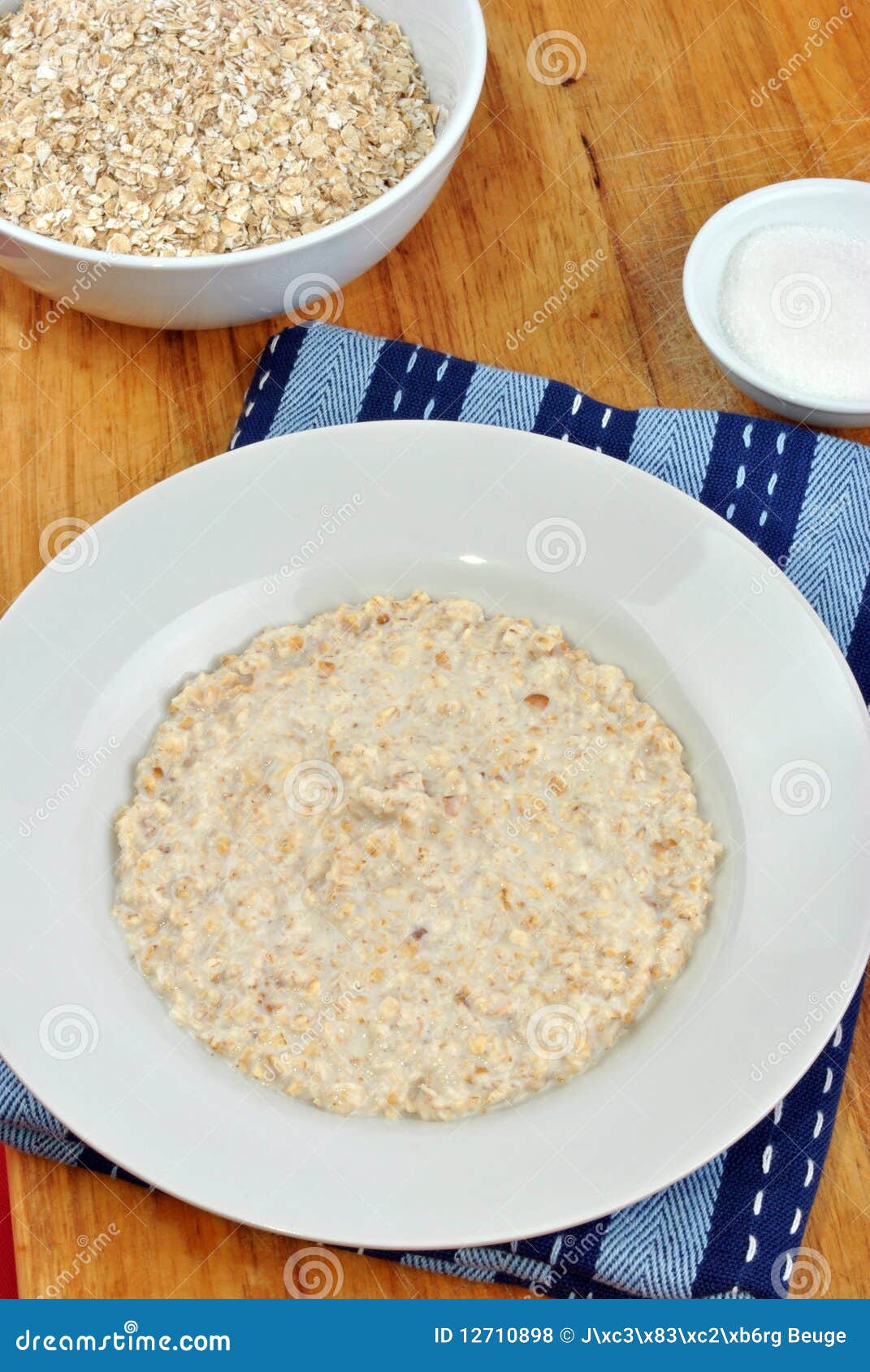 Organic Cooked Porridge on a Plate Stock Photo - Image of culinary ...