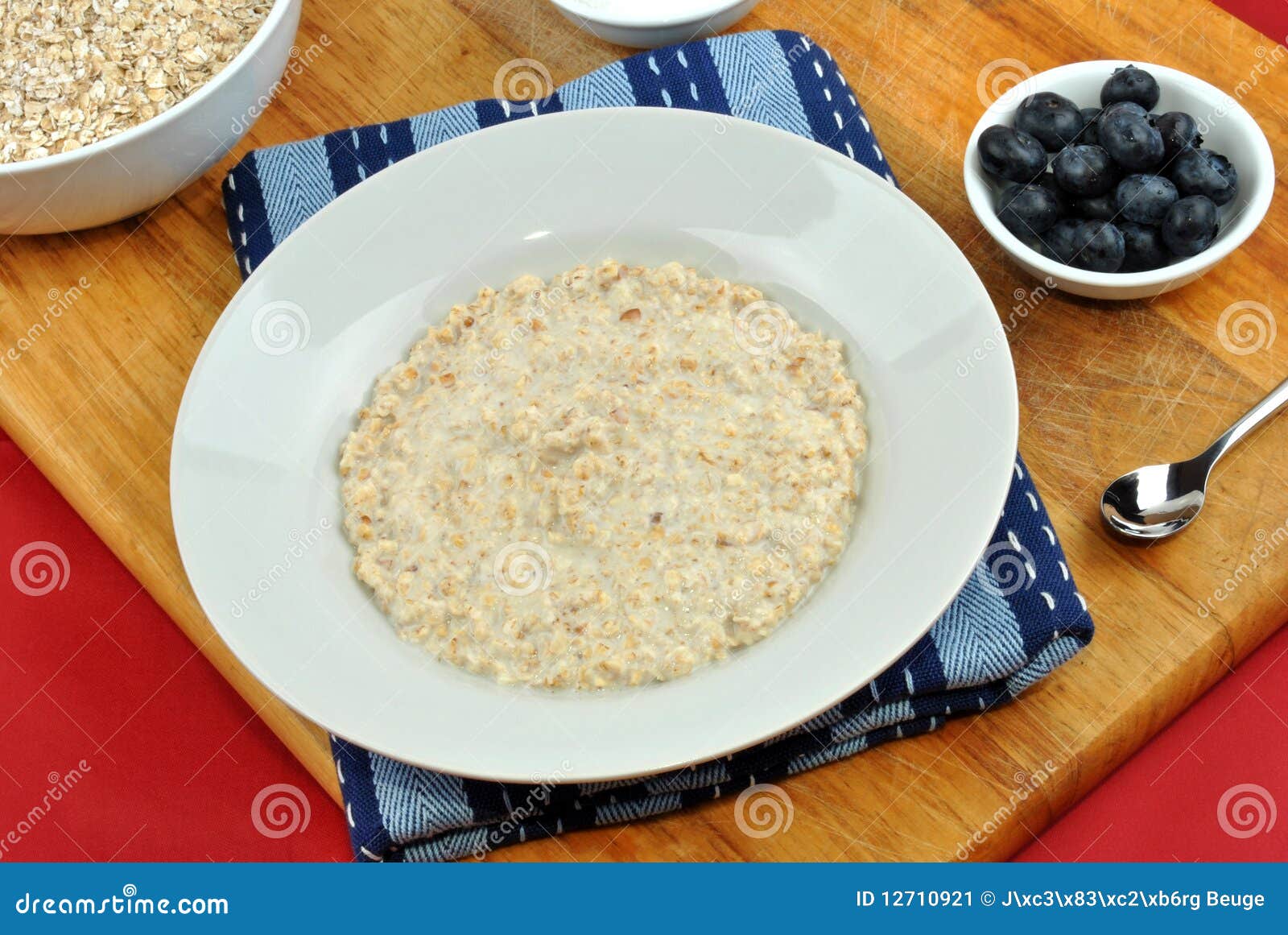 Organic Cooked Porridge on a Plate Stock Image - Image of diet, fine ...