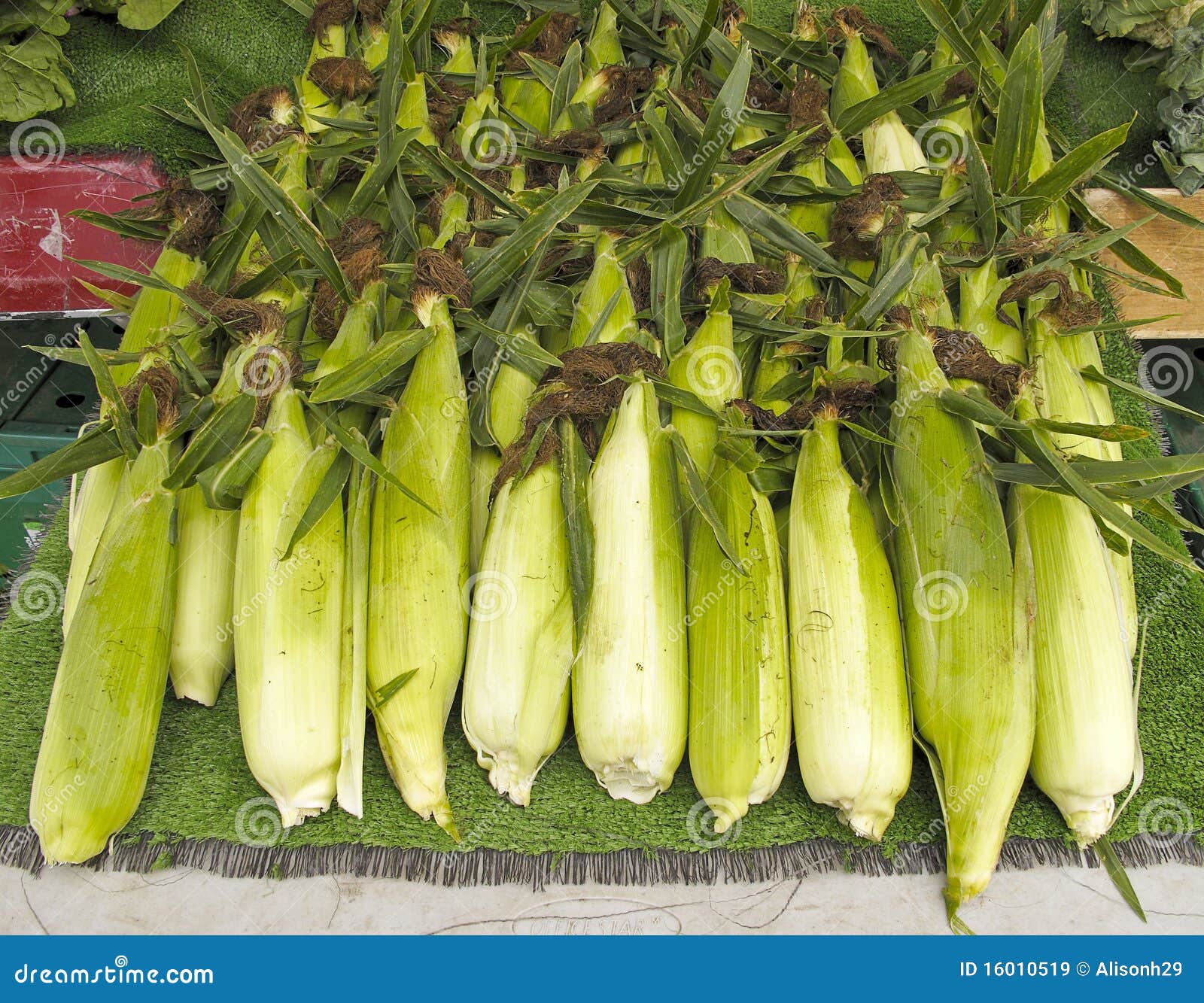 Organic Corn at Farmers Market Stock Image - Image of vegetable, market ...