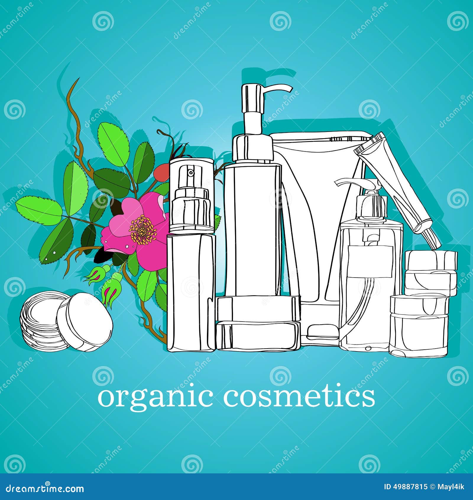 Organic cosmetics stock vector. Illustration of ecologic - 49887815