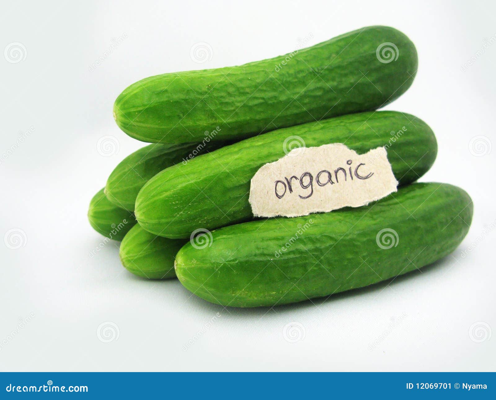 Organic Cucumbers stock image. Image of slice, summer - 12069701
