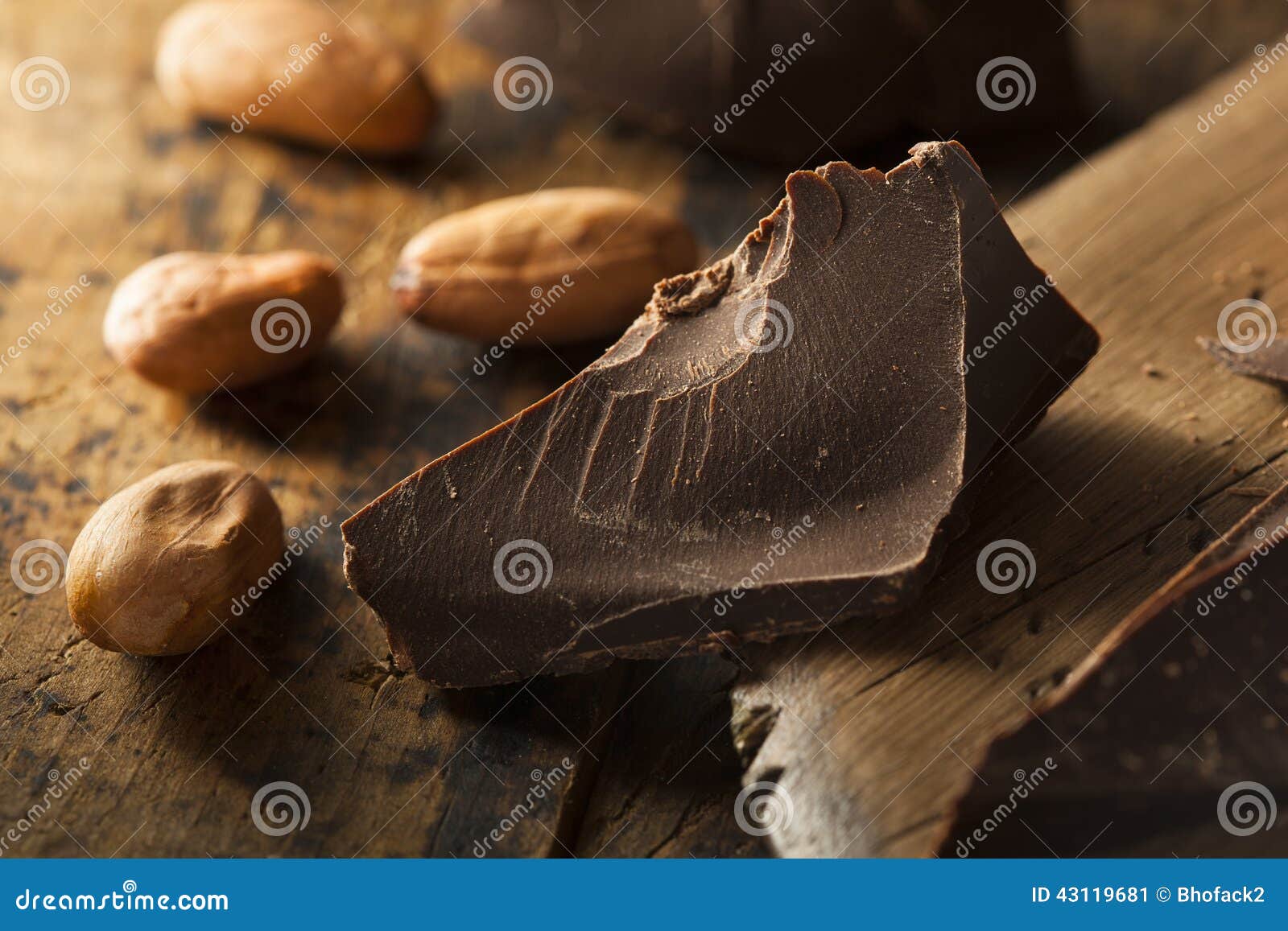Organic Dark Chocolate Chunks Stock Image - Image of chocolate, chips ...