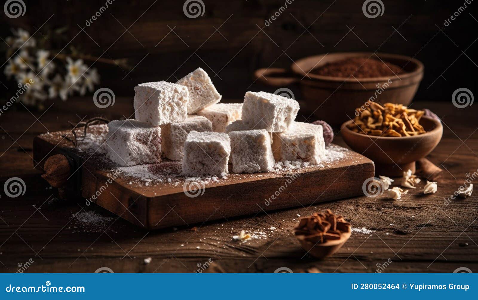 Organic Dessert Stack, Sweet Slice of Indulgence on Wooden Plate ...