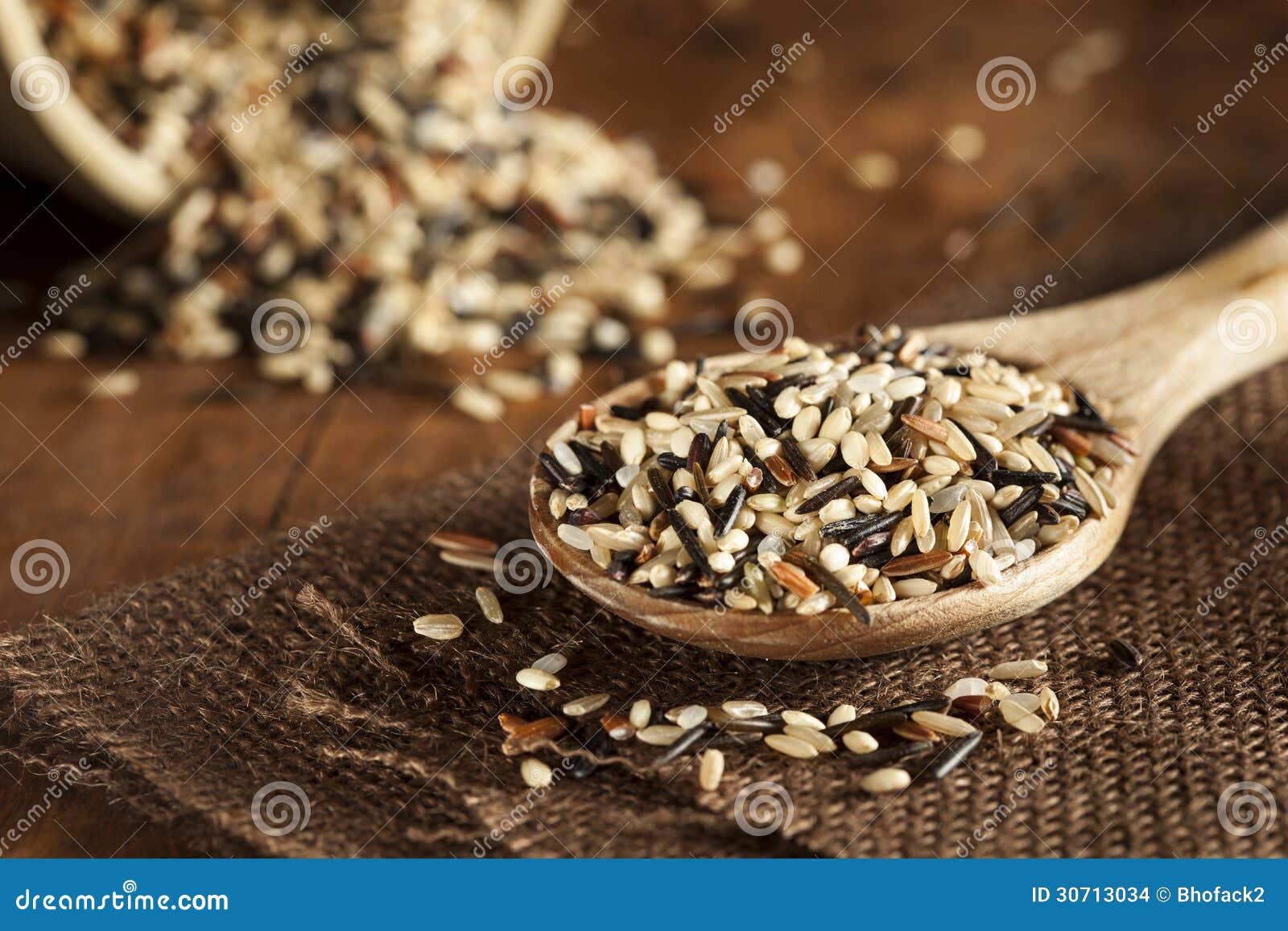 Organic Dry Multi Grain Rice Stock Photo - Image of yellow, macro: 30713034